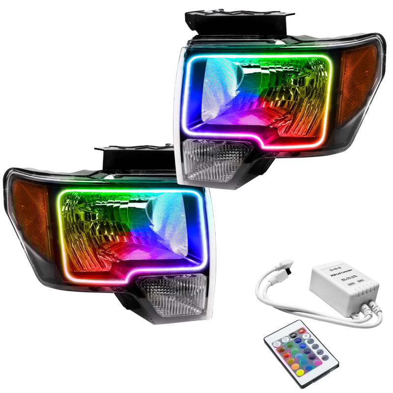 Oracle 09-14 Ford F-150 LED HL - Black - ColorSHIFT w/ Simple Controller - 5 Star Tuning