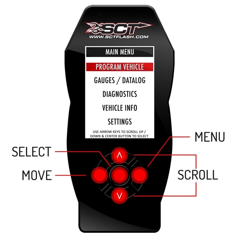 SCT Ford Cars & Trucks (Gas & Diesel) X4 Power Flash Programmer EO ...