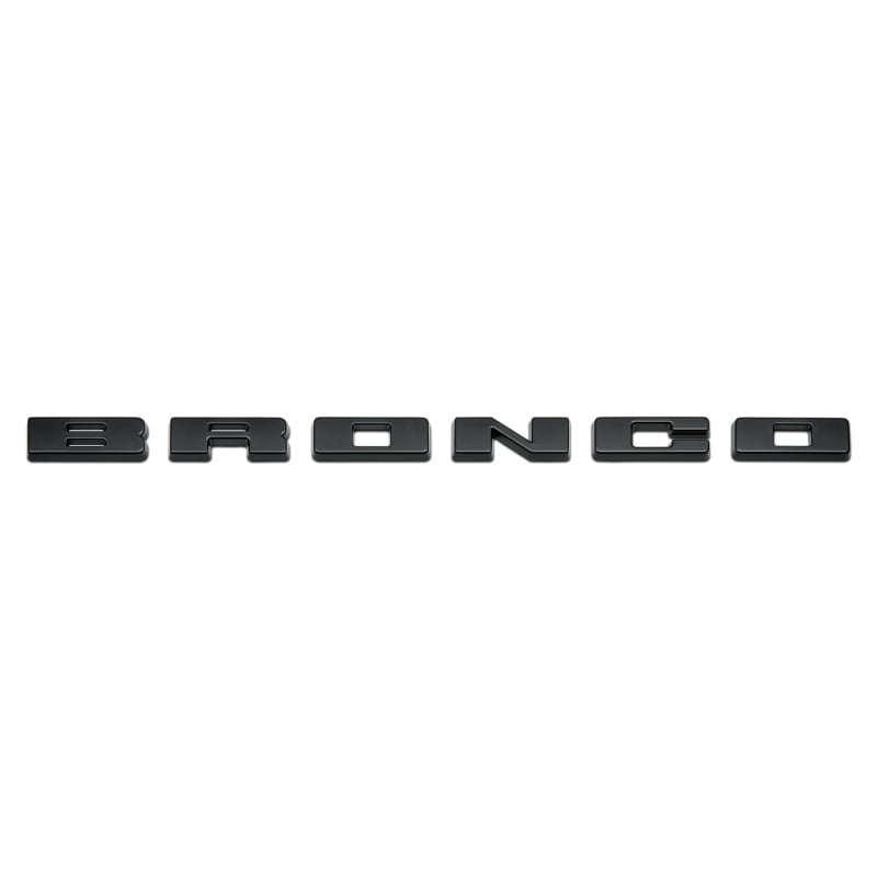 Ford Racing 2021+ Bronco Grille Lettering Overlay Kit - Black - 5 Star ...