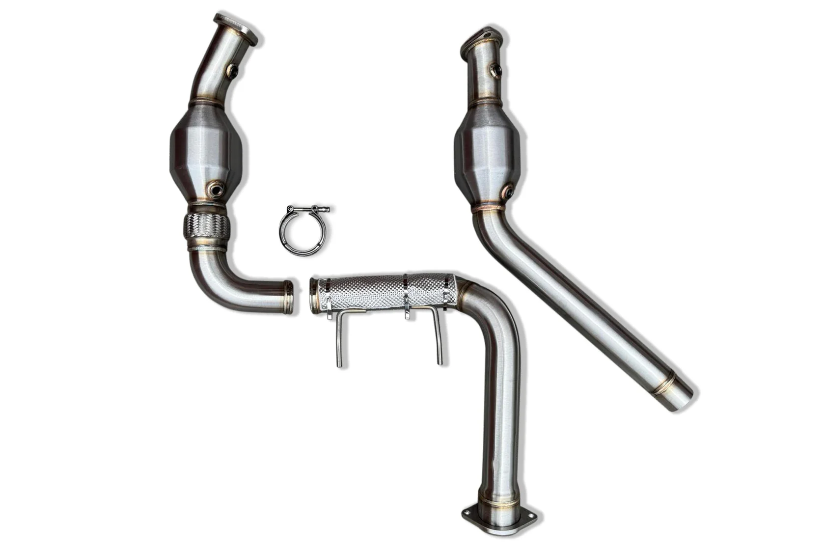 2021-2023 3.5L Raptor F-150 EcoBoost CVF Stainless Steel Downpipes ...
